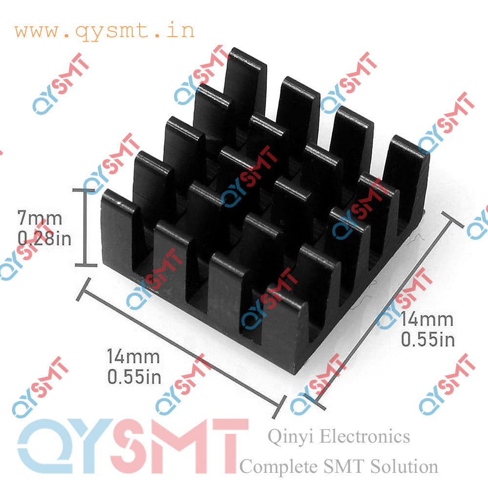 14 x 14 x 7mm Aluminum Heat Shink – QYSMT