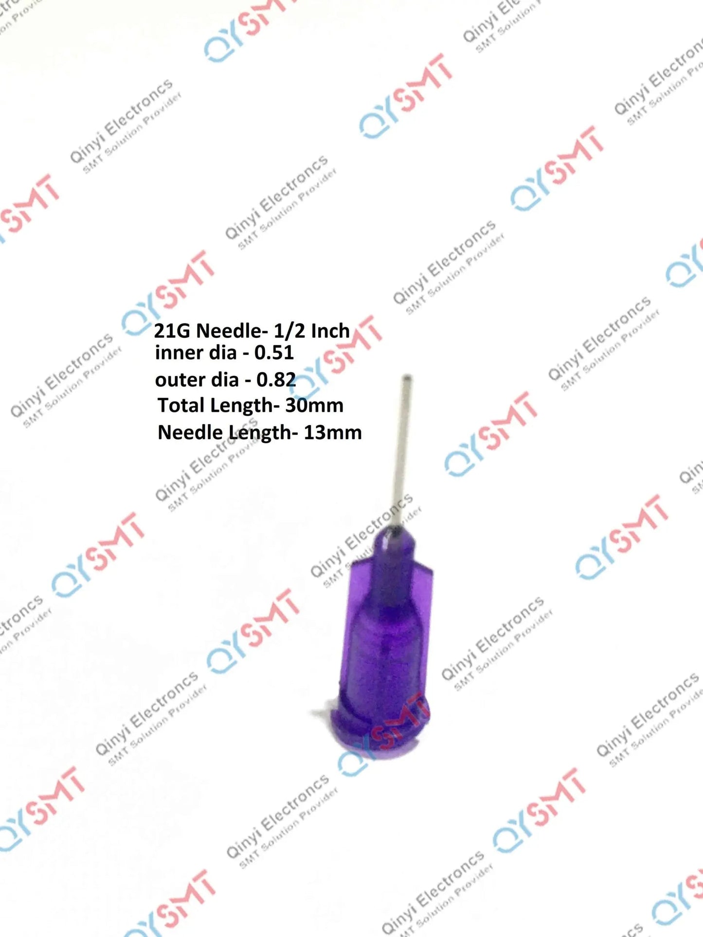 GLUE DISPENSING NEEDLE HALF METAL 21G – QYSMT